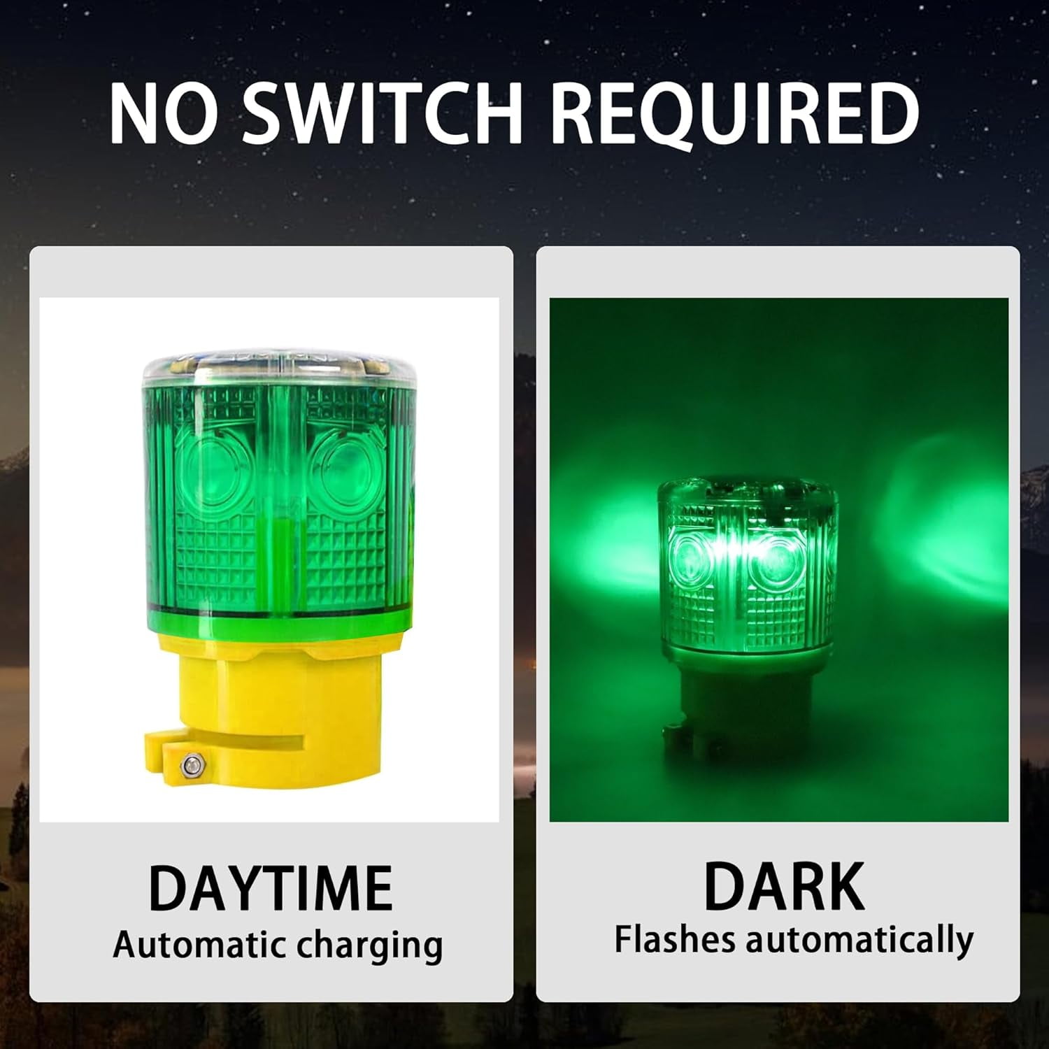 TRA-Solar Strobe Warning Light - Bright 360 Degree Solar Emergency ...