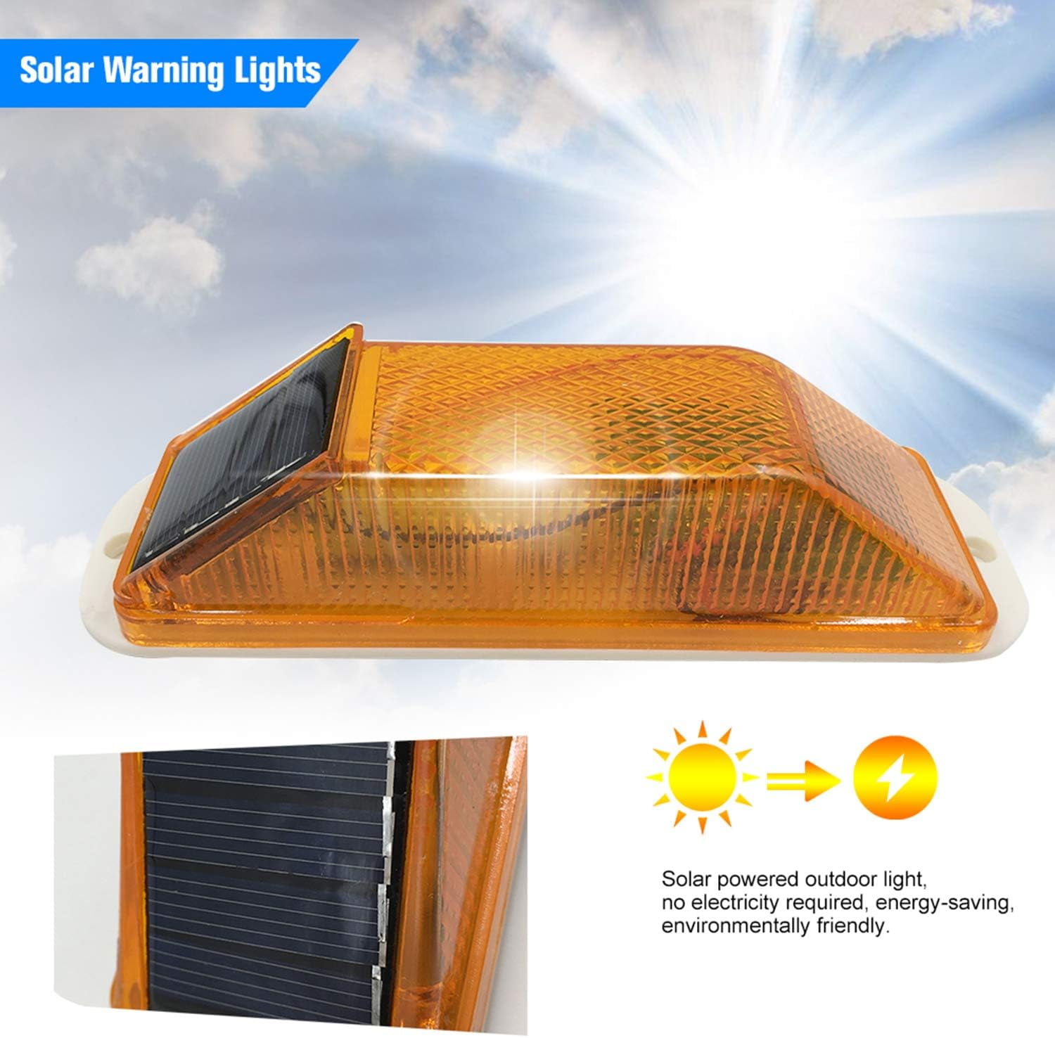 TRA-Solar Strobe Warning Light: Sensitive LED Warning Lamp High Bright ...