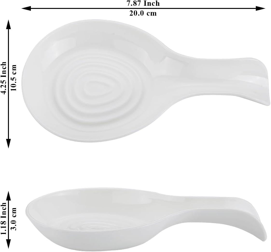 TRA-Spoon Rest 2 Pack, Plastic Spoon Holder For Kitchen Counter ...