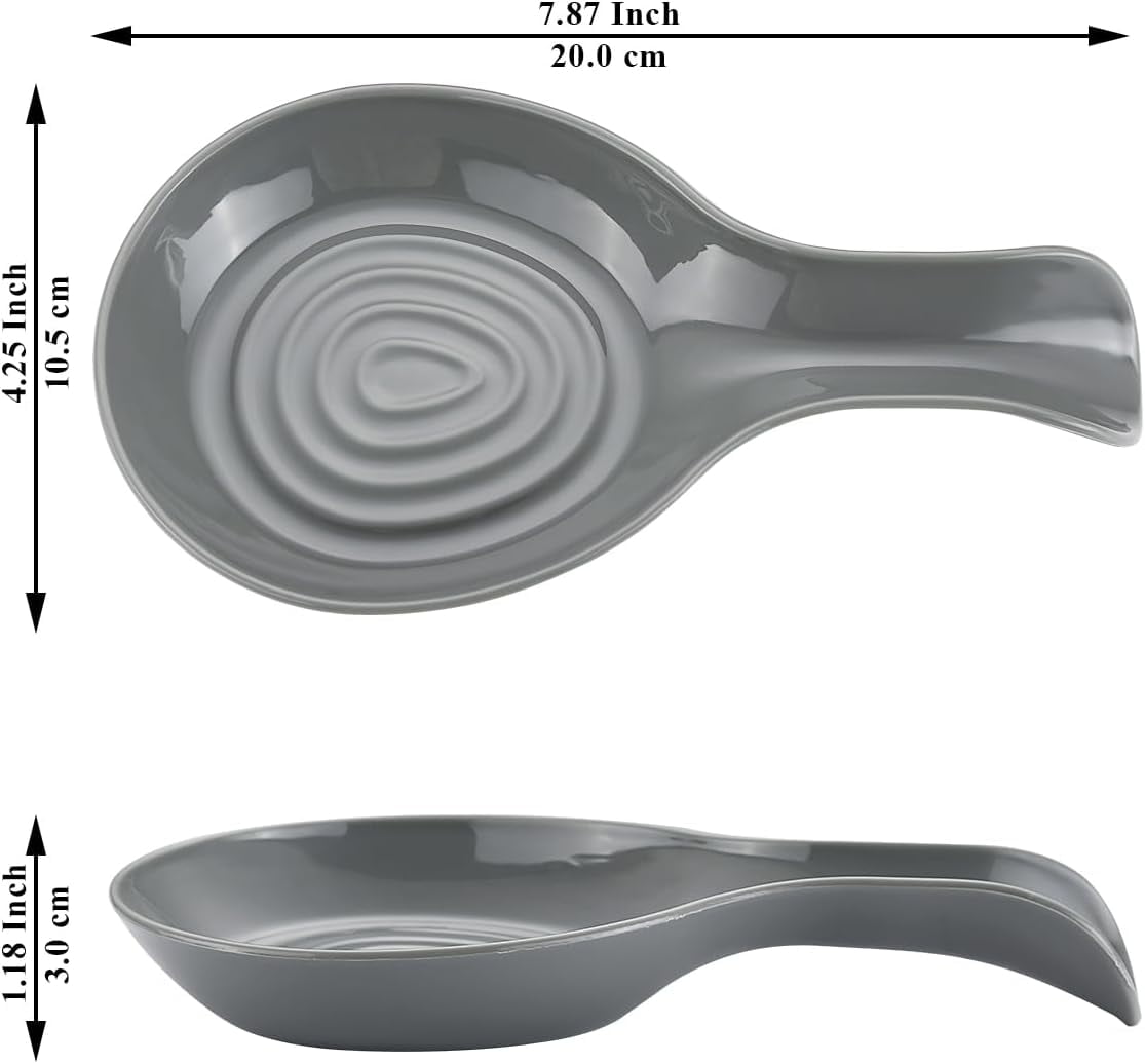 TRA-Spoon Rest 4 Pack, Plastic Spoon Holder For Kitchen Counter ...