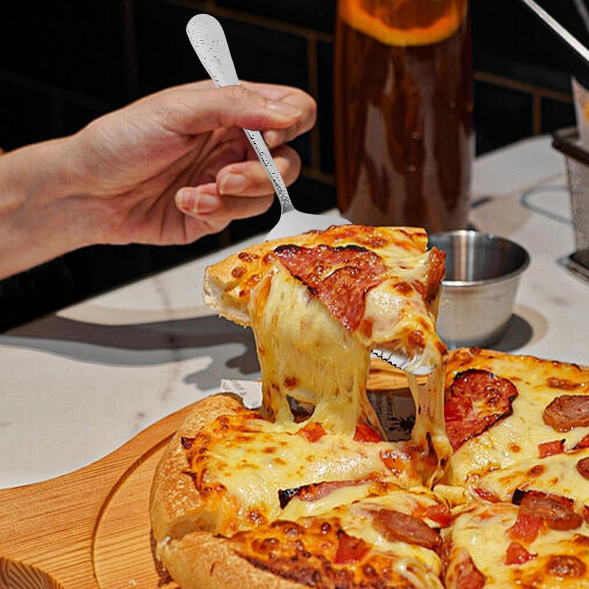 TRA-Stainless Steel Cake Server Pack of 10 Pie Holder Transfer ...