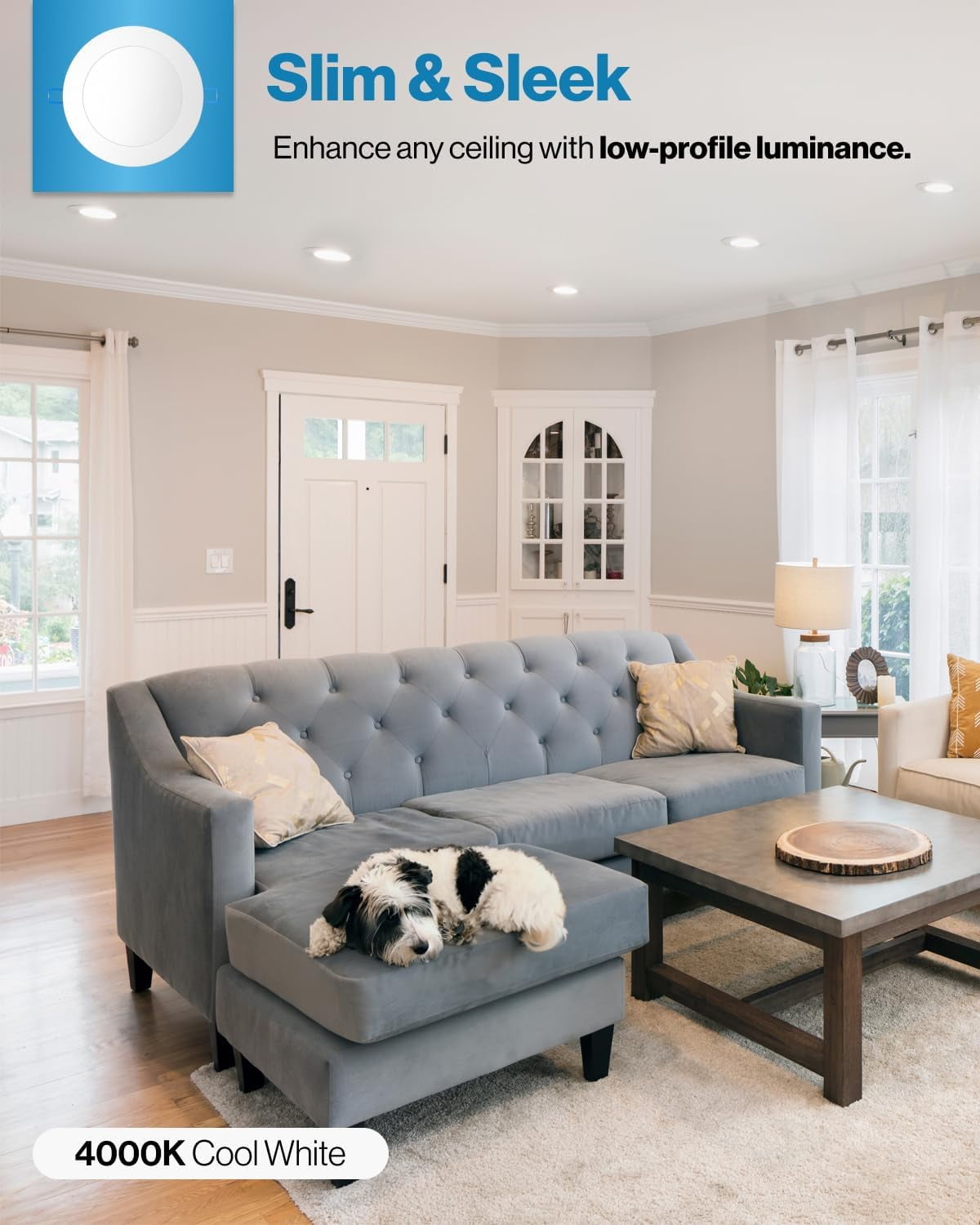 TRA-Sunco 4 Inch LED Recessed Lights, Slim Canless Ceiling Lighting ...