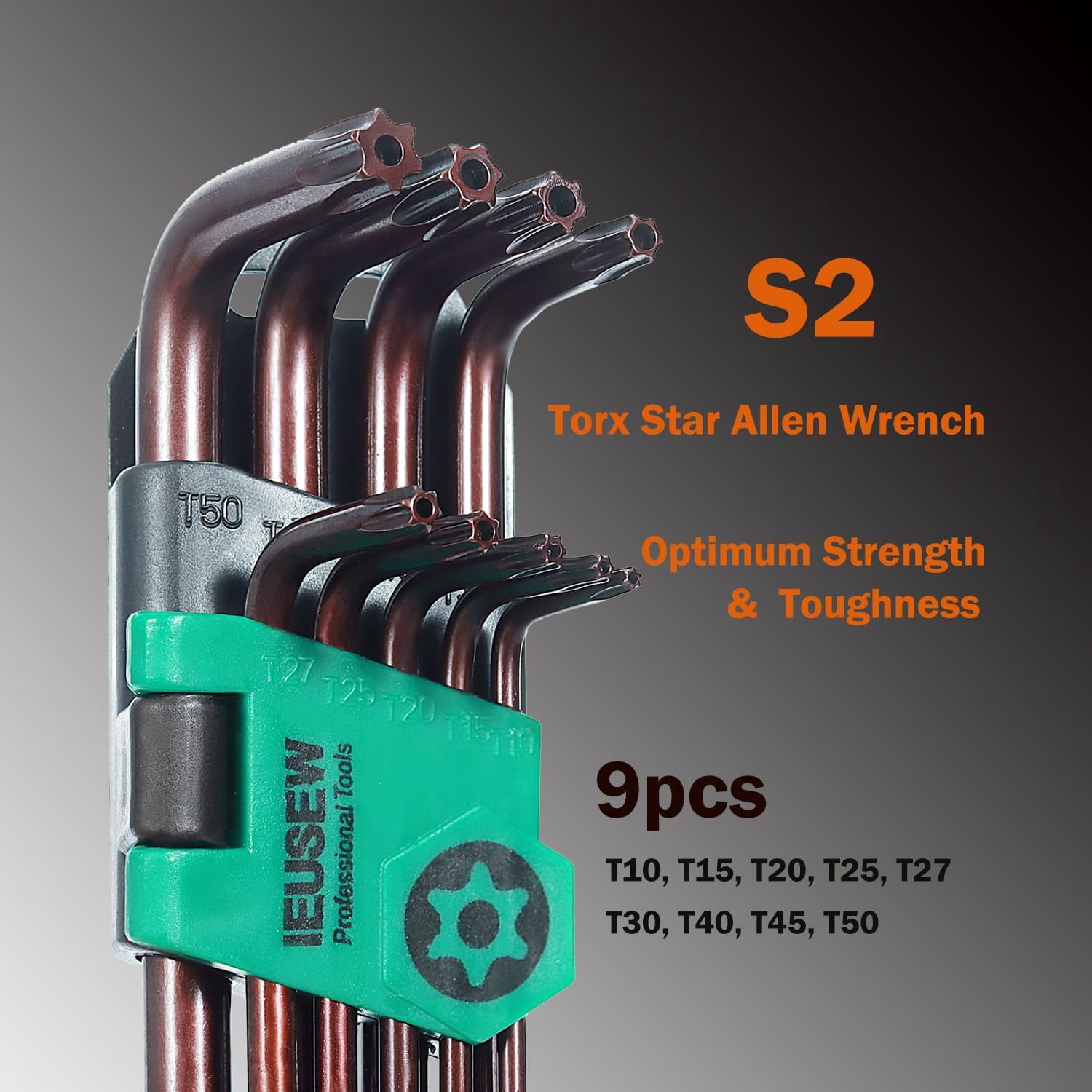 TRA-Torx Allen Wrench Set, Tamper Resistant Key Set, S2 Steel, 9-Piece ...