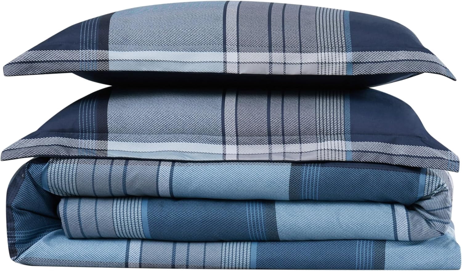 TRA-Trey Plaid Multi Polyester 2-Piece Twin XL Comforter Set, Plaid ...