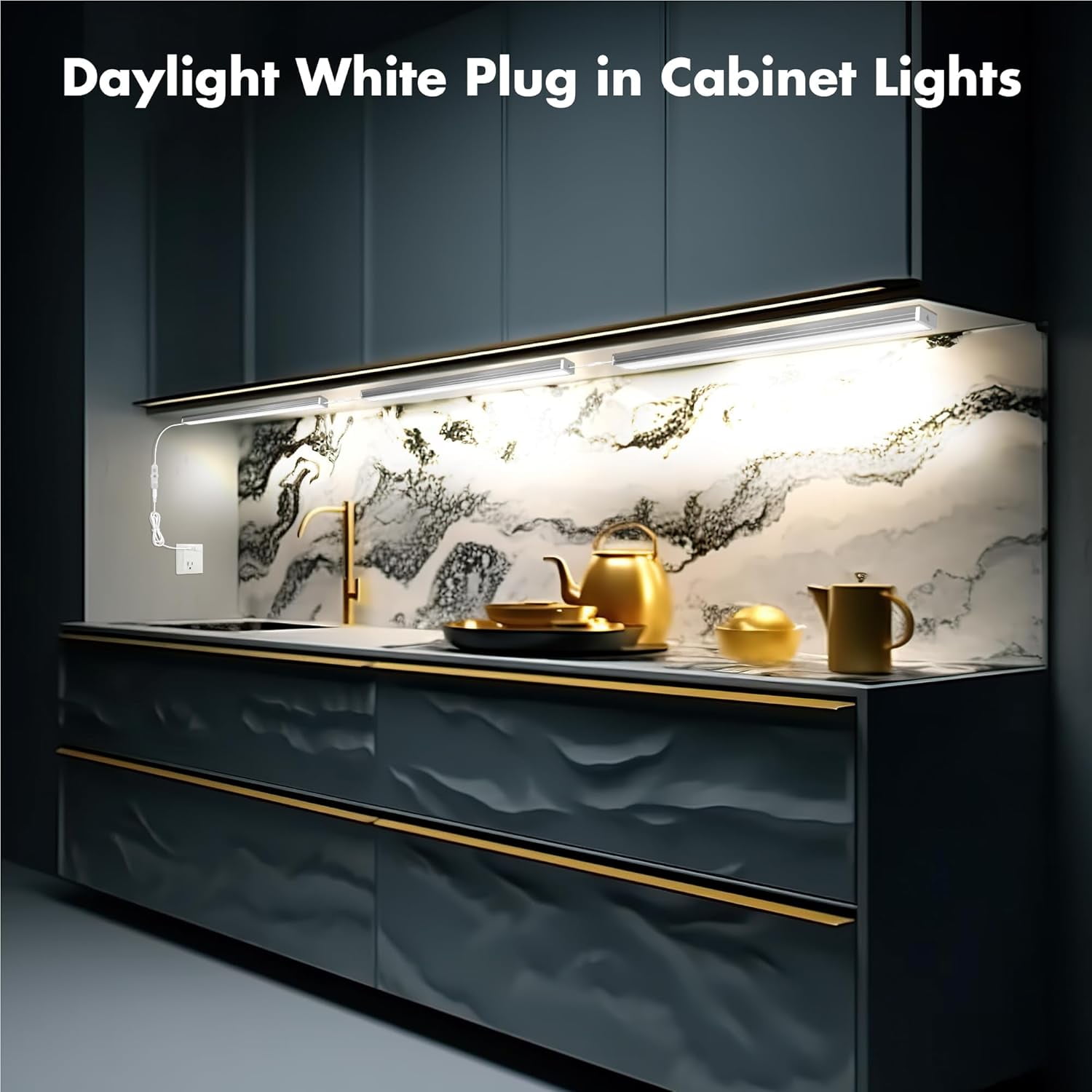 TRA-Under Cabinet Lighting Plug in, 3 Pcs 12 Inch Ultra Thin Under ...