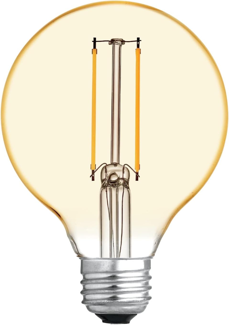 TRA-Vintage Style LED Light Bulb, 40 Watt, Amber Finish, G25 Globe Bulb ...