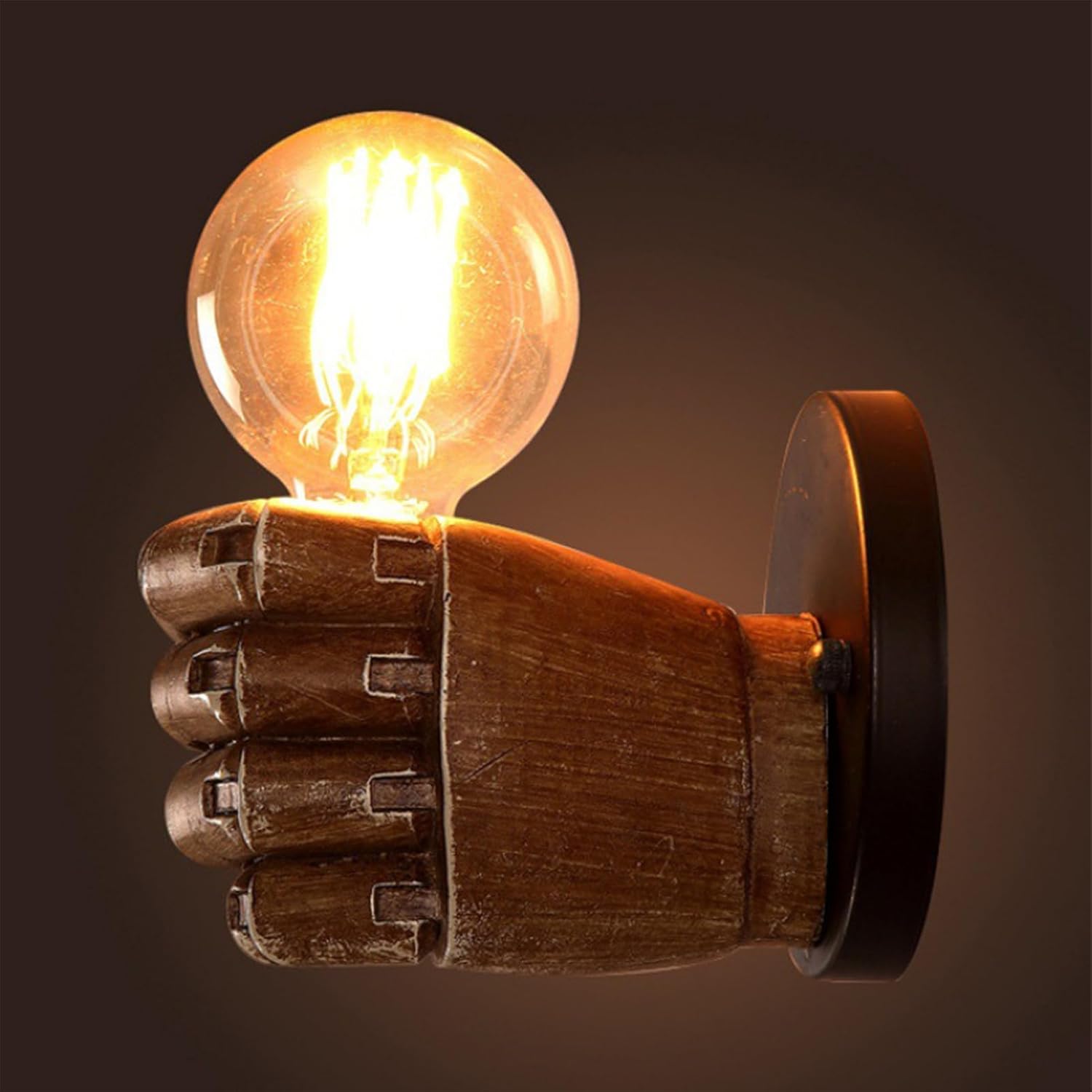 TRA-Vintage Wall Sconce Industrial Hand Shaped Wall Light Fixture ...