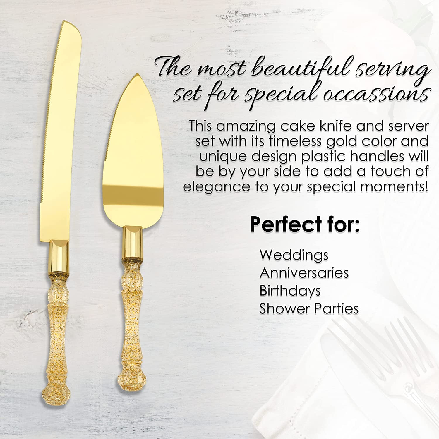 TRA-Wedding Cake Knife and Server Set, Cake Cutter and Pie Spatula ...