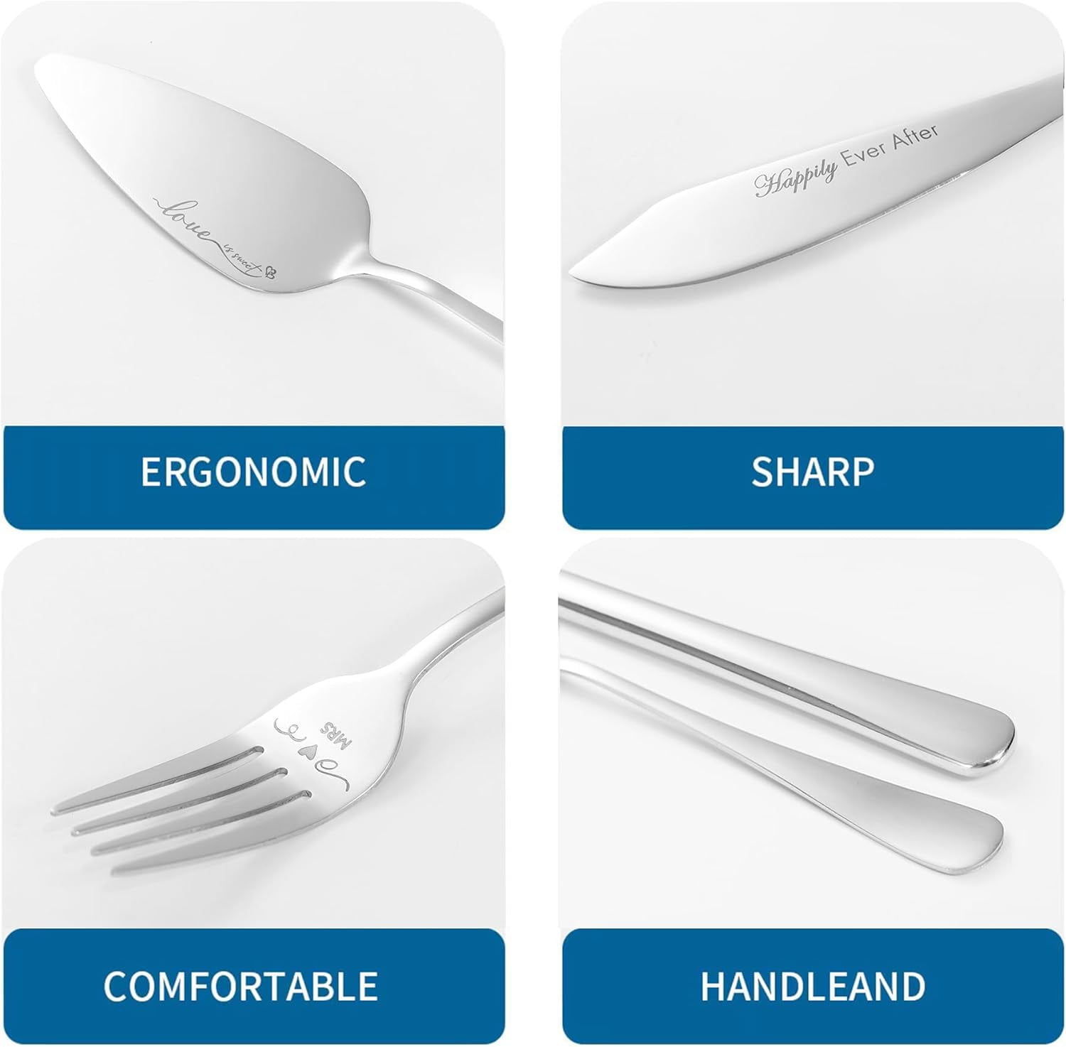 TRA-Wedding Cake Knife and Server Set, Cake Cutting Set for Wedding ...