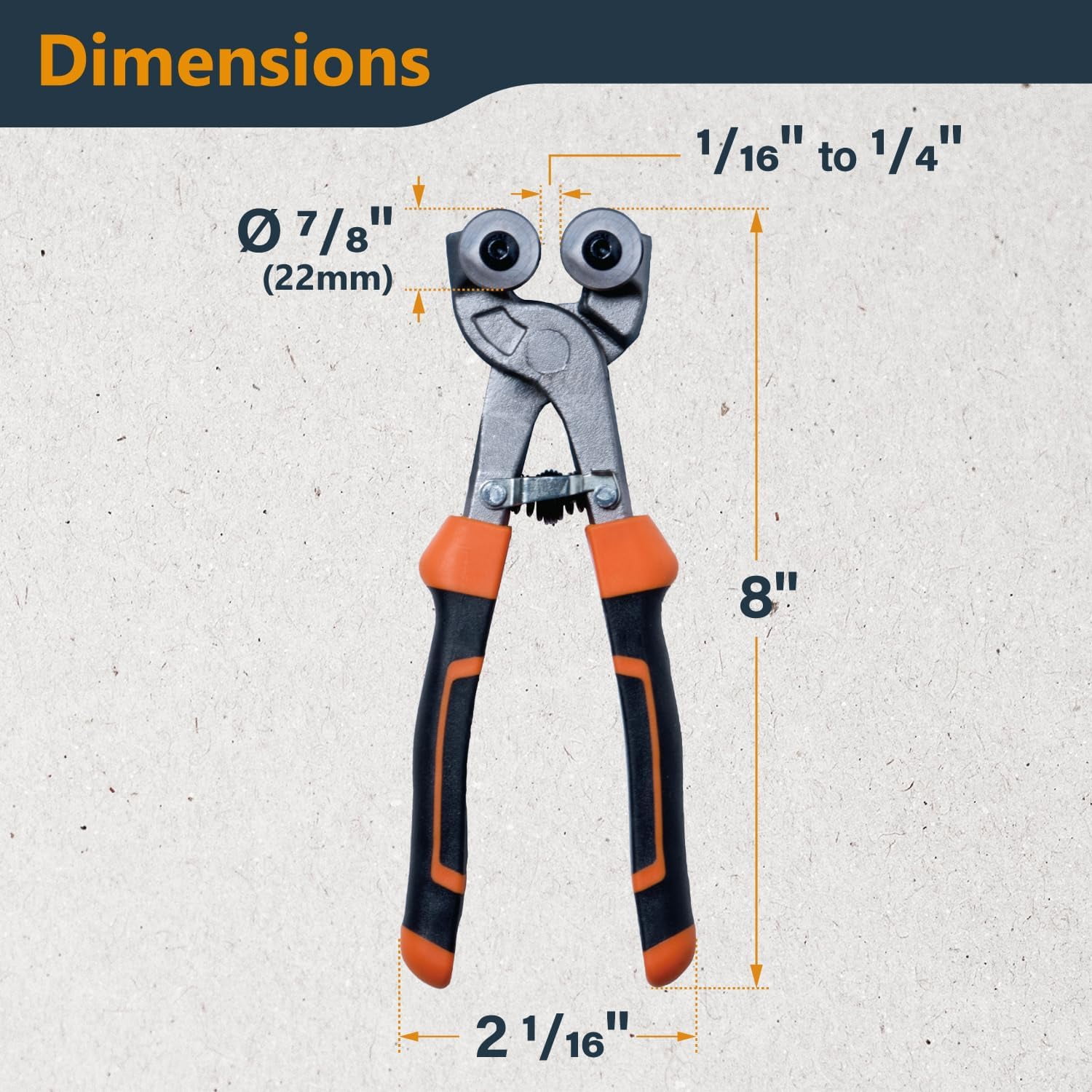 TRA-Wheeled Tile Nippers for Glass, Ceramic, Porcelain, and Mosaic ...