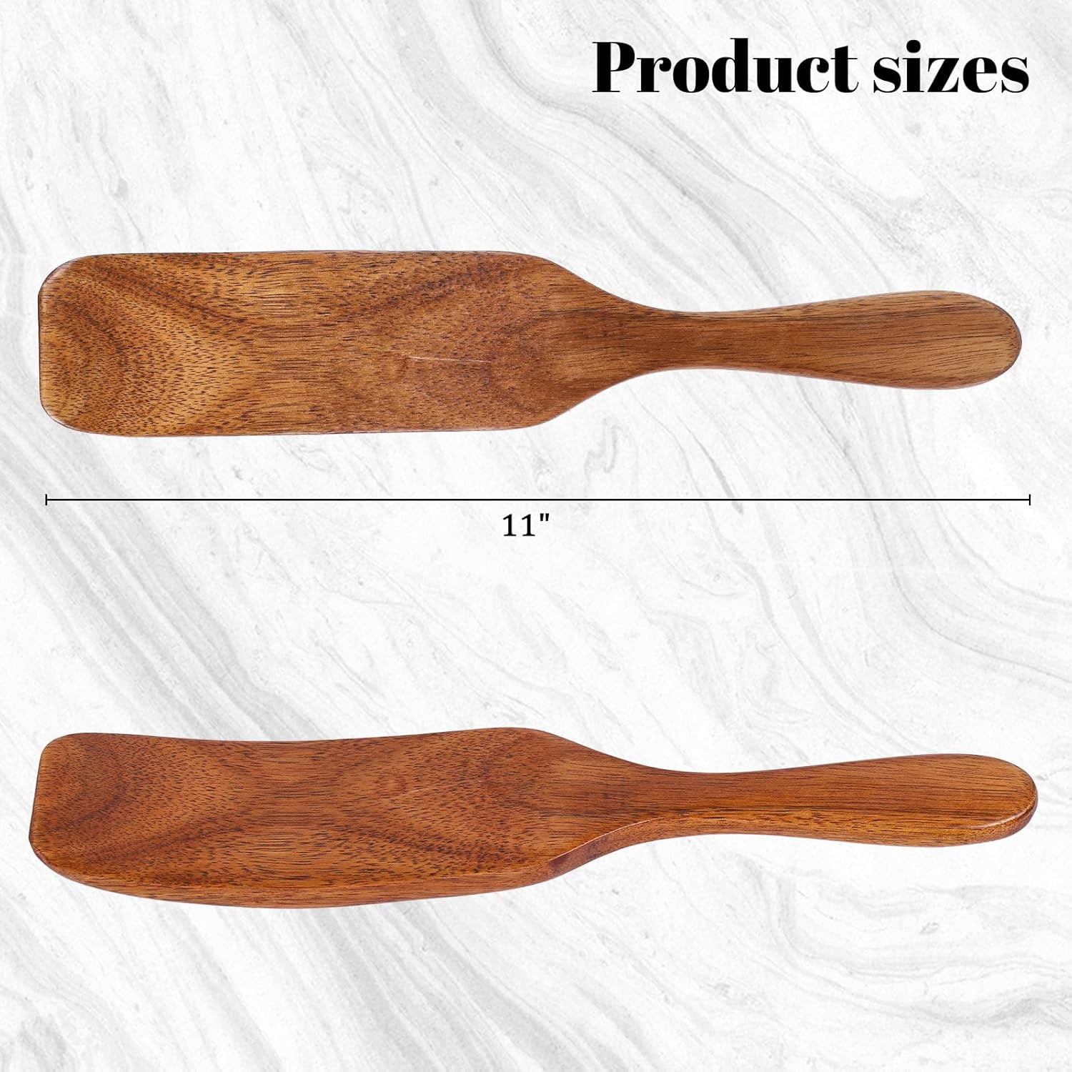 TRA-Wooden Sourdough Spatula, 11" Spurtle for Sourdough Starter Natural ...