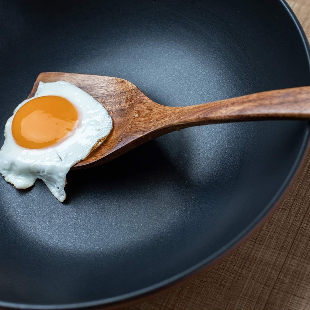 TRA-Wooden Spatulas, 2 PCs Natural Acacia Wooden Cooking Utensils Set ...