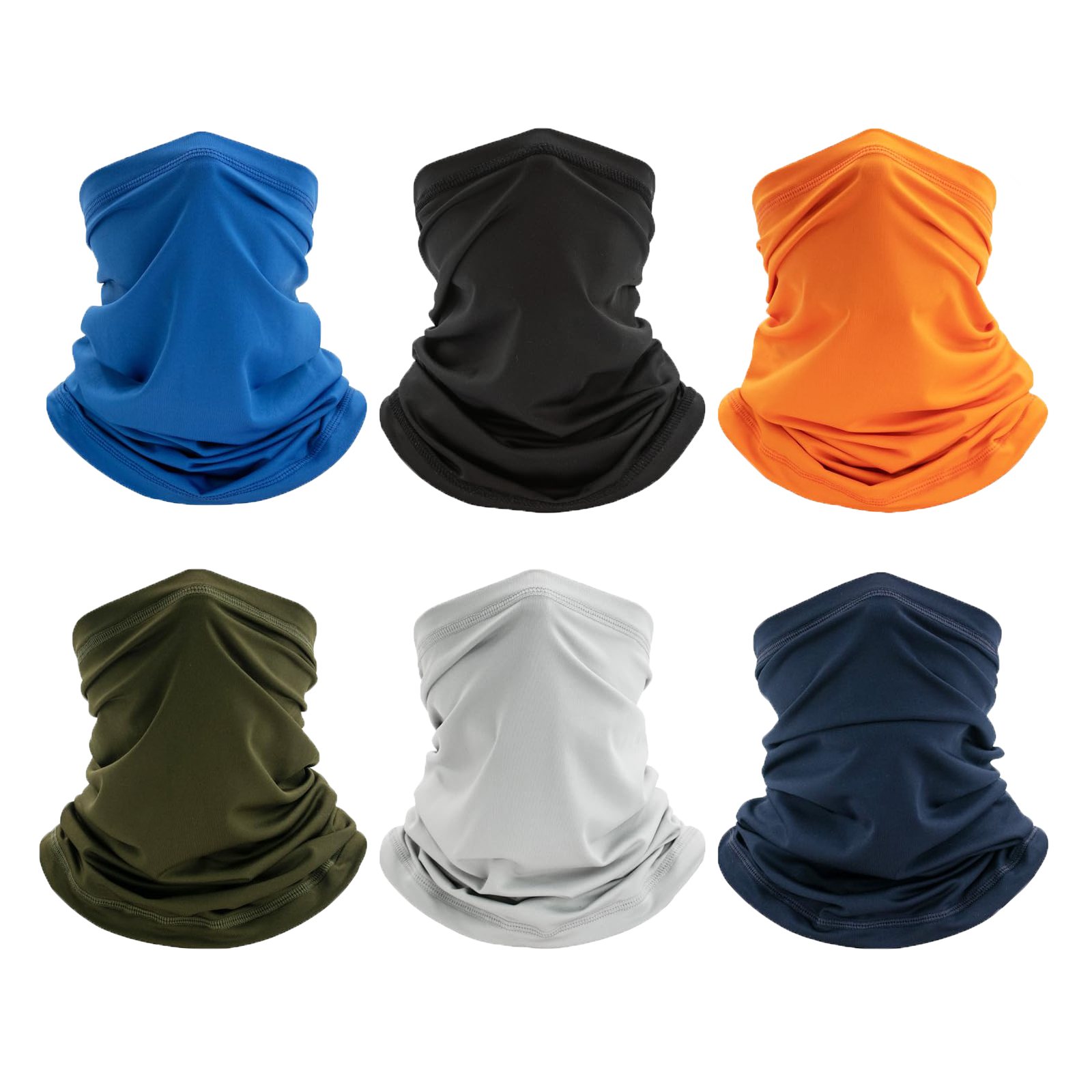 Pack of 8 Face Covering Mask Neck Gaiter Elastic, Fishing and Hunting ...