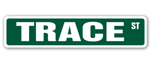 TRACE Street Sign Childrens Name Room Sign | Indoor/Outdoor | 36" Wide ...