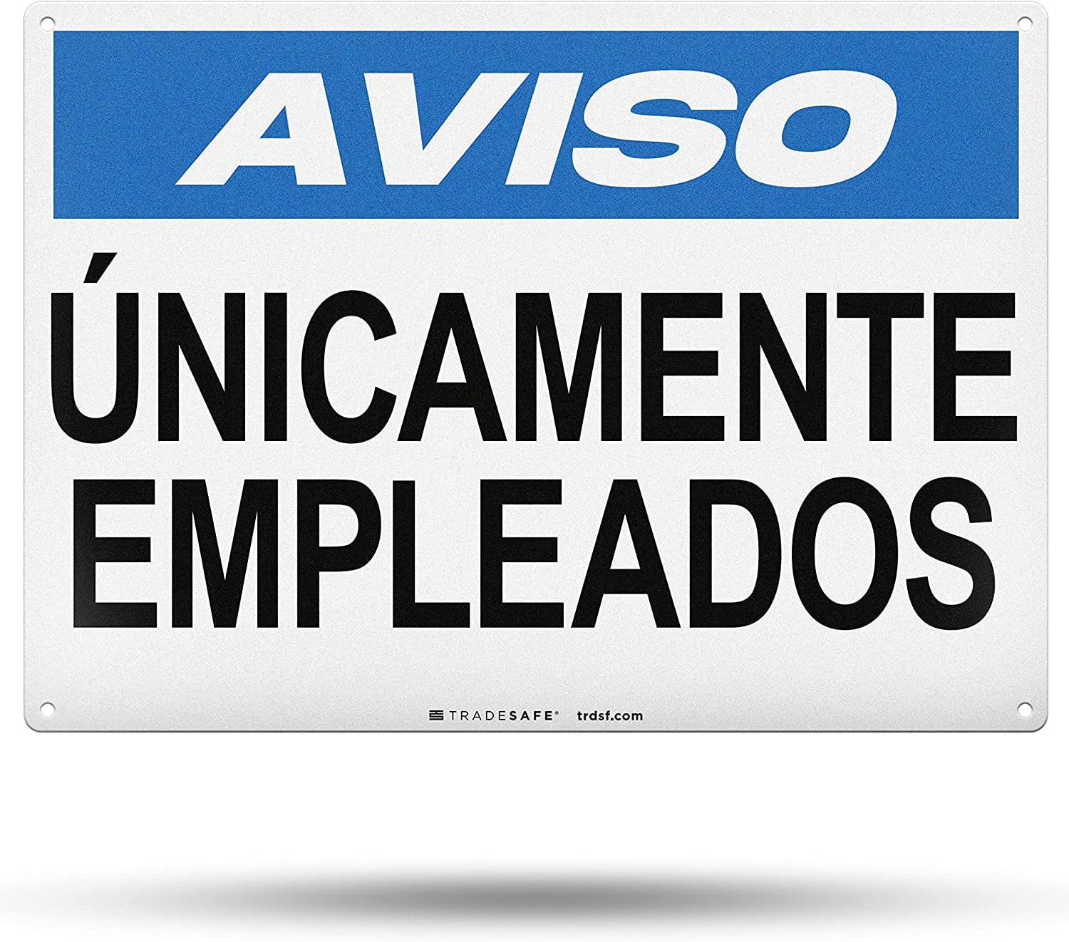 TRADESAFE AVISO ÚNICAMENTE EMPLEADOS, Employees Only Sign, Wall Notice ...