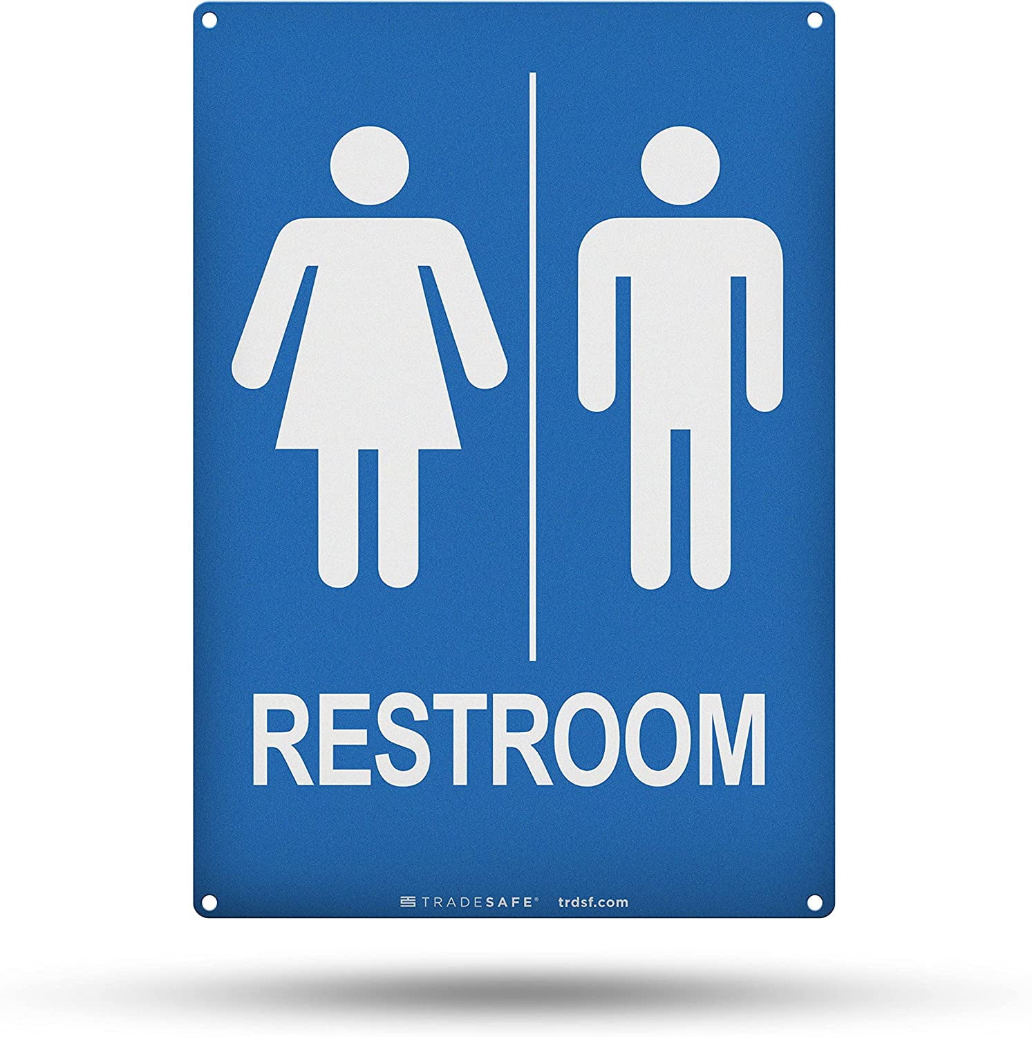TRADESAFE All Gender Restroom Sign, Male Female Bathroom Door Sign, 7 ...