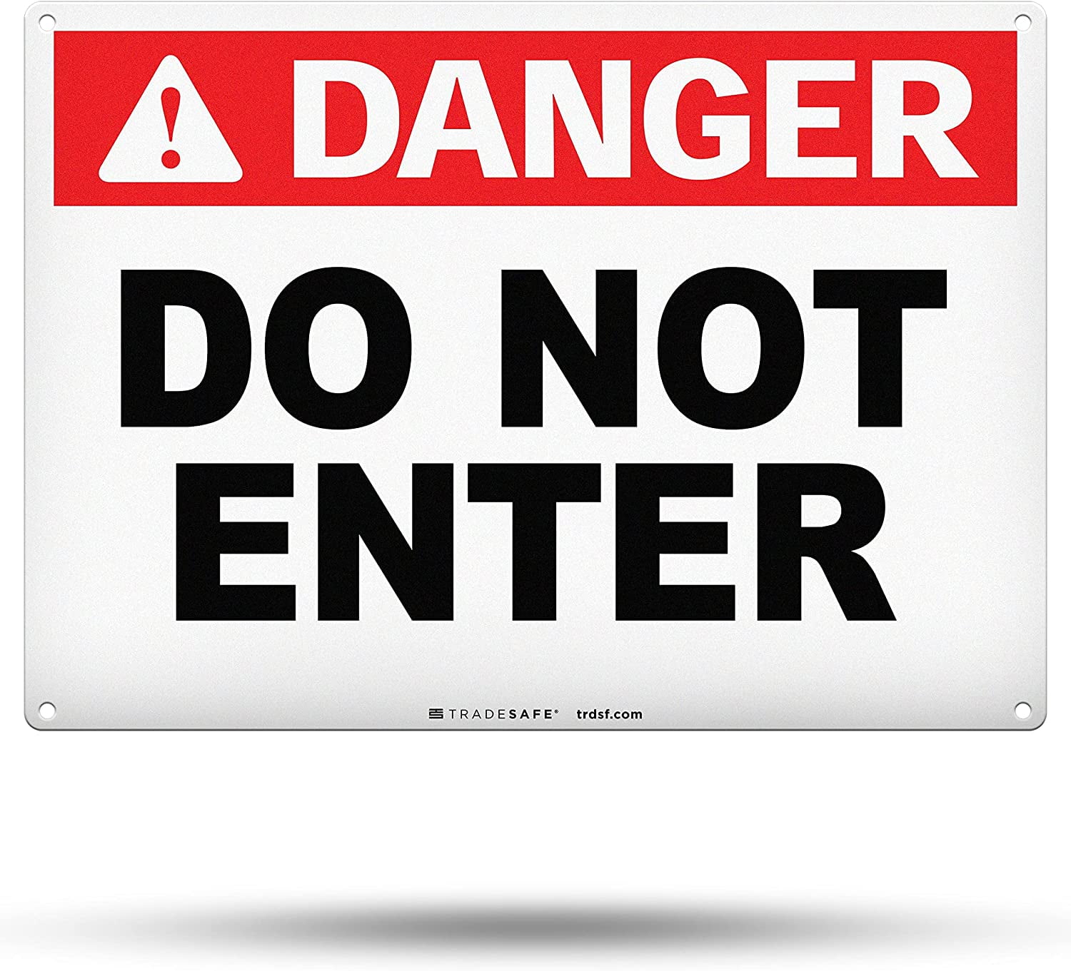 TRADESAFE Danger Do Not Enter Sign, No Entry Wall Safety Signs, 14” x ...