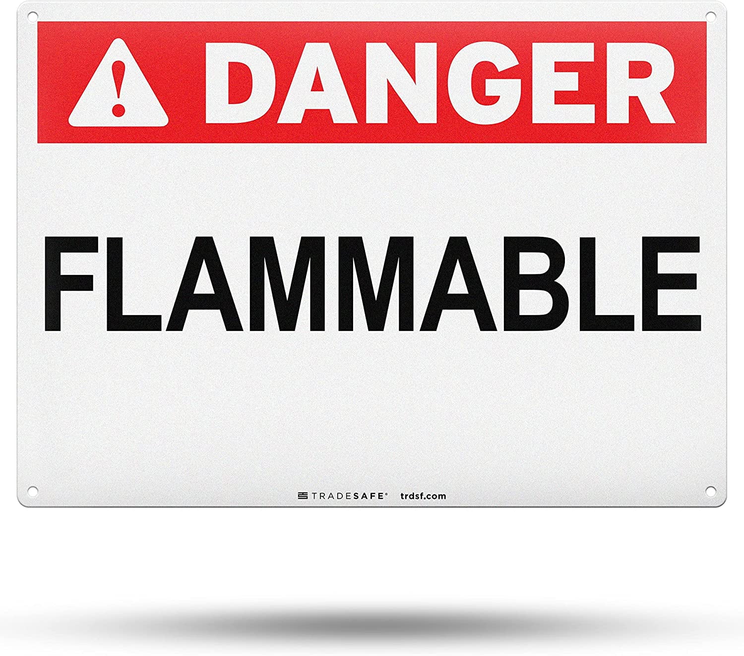 TRADESAFE Danger Flammable Sign, Wall Fire Safety Signs, 14” x 10”, 40 ...