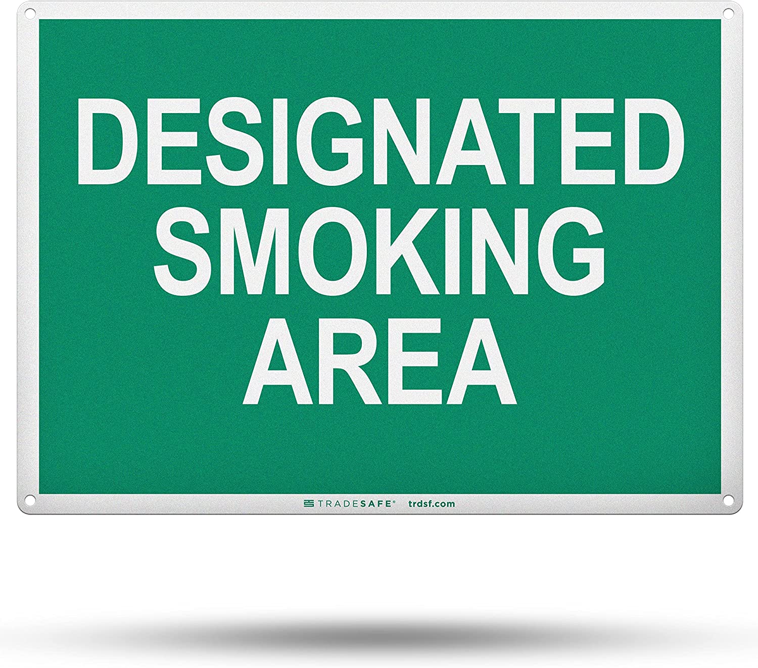 TRADESAFE Designated Smoking Area Sign, Smokers Outpost Sign 14” x 10 ...