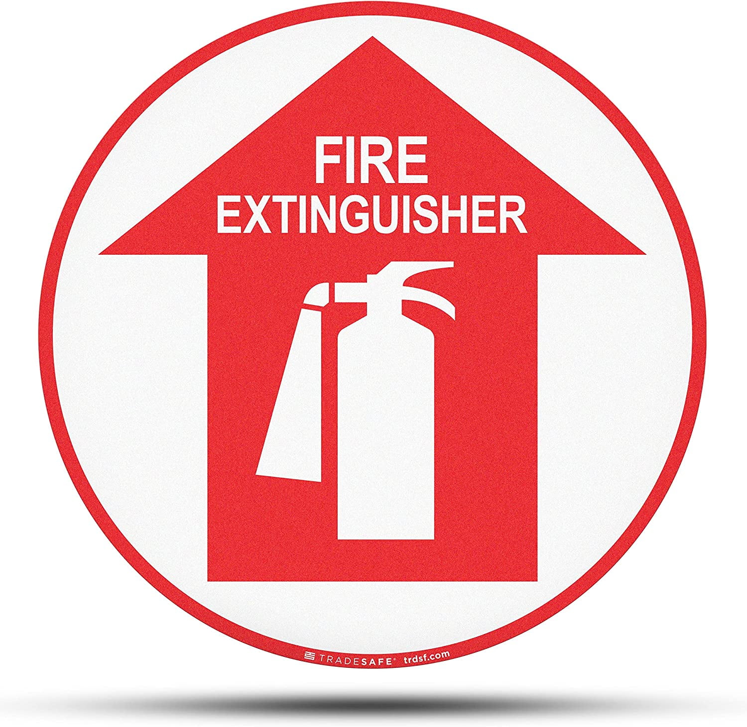 TRADESAFE Fire Extinguisher Sign, Anti Slip Safety Sign, 17” Diameter ...