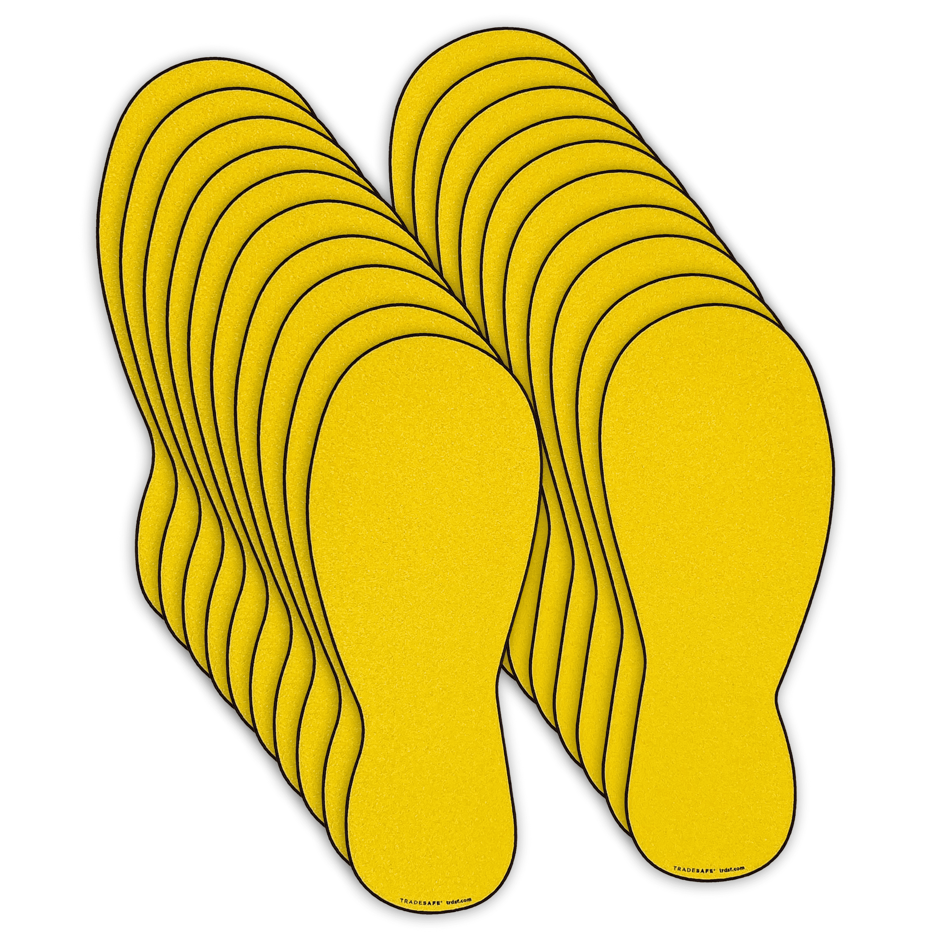 TRADESAFE Foot Prints Reflective Sign, 10” Long Anti Slip Floor Sticker ...