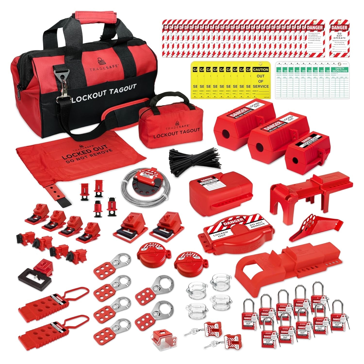 TRADESAFE Lockout Tagout Kit, LOTO Kit 95 Pcs, OSHA-Compliant for Lock Out Tag Out - Walmart.com