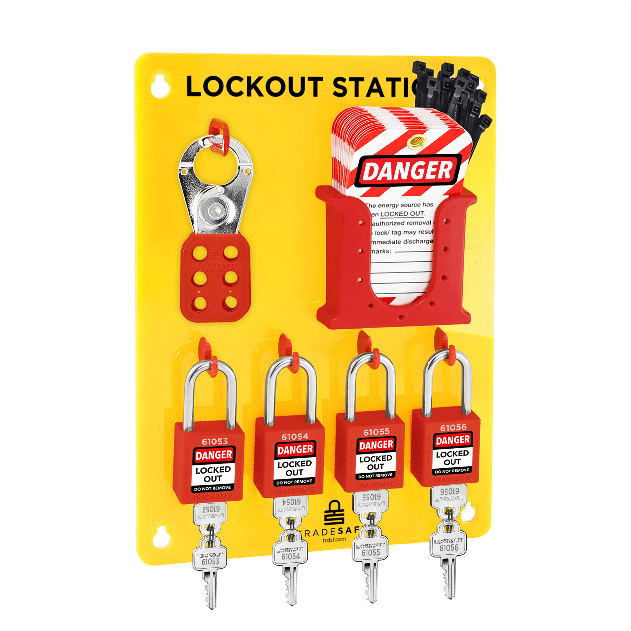 TRADESAFE Lockout Tagout Kit Station, LOTO Kit 26 pcs for OSHA ...