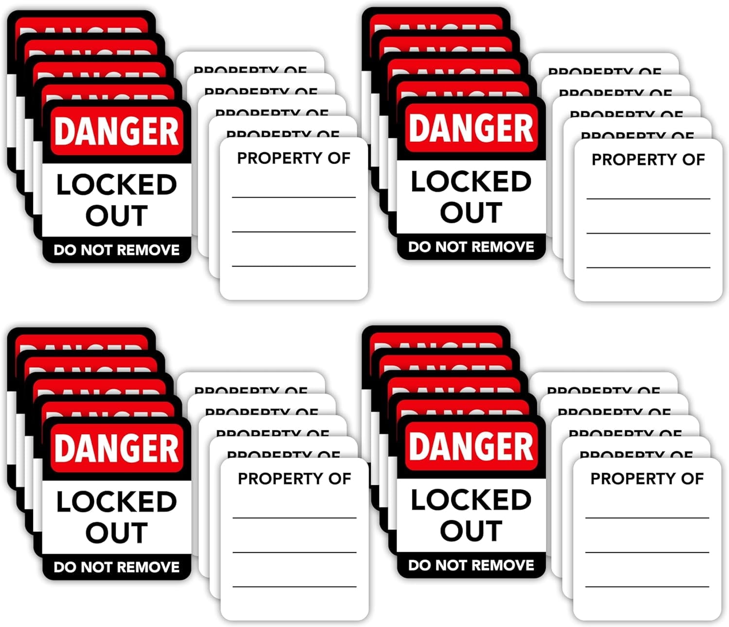 TRADESAFE Lockout Tagout Locks Labels, English Padlock Labels, LOTO ...