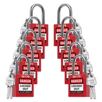 TRADESAFE Lockout Tagout Locks, Red Keyed Alike Padlocks, LOTO Locks 20 ...