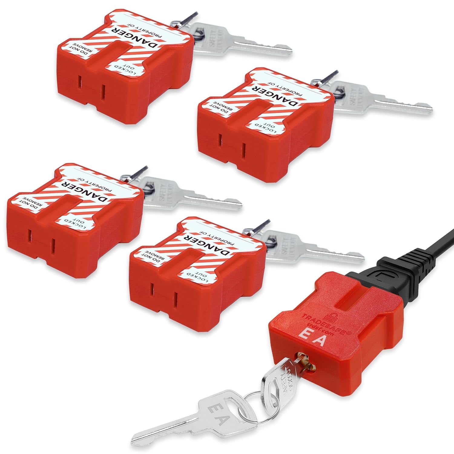 TRADESAFE Lockout Tagout Power Plug Lock for 2 or 3 Prong Electrical ...