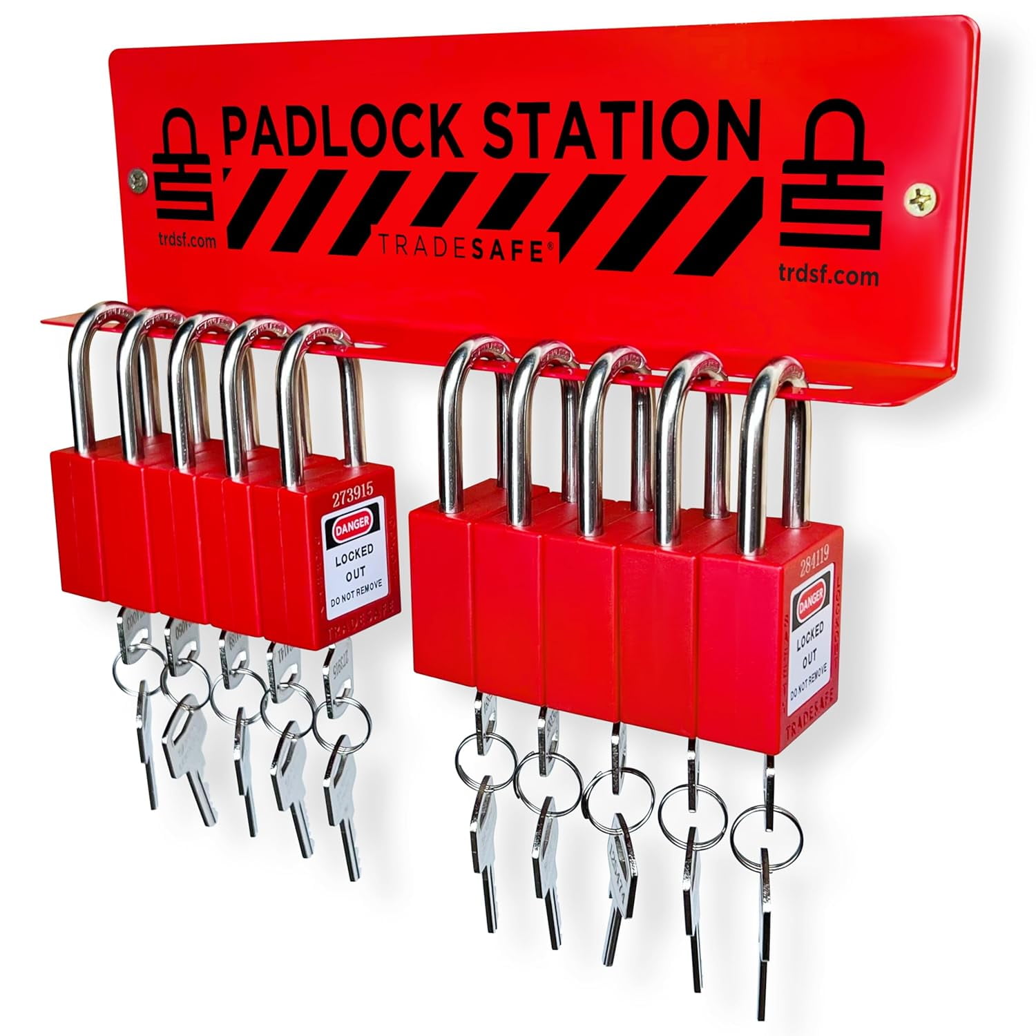 TRADESAFE Lockout Tagout Station, LOTO Locks Station, 10 Lockout Locks ...