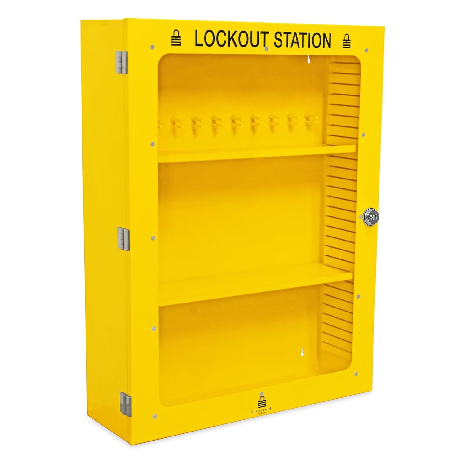 TRADESAFE Lockout Tagout Steel Storage Cabinet, LOTO Kit Station ...