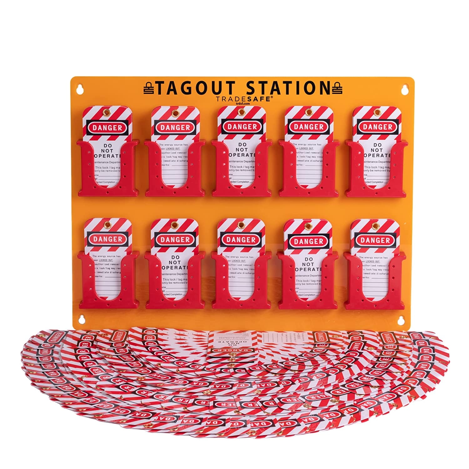 TRADESAFE Lockout Tagout Tags Station, LOTO Tags 150 pcs for OSHA ...