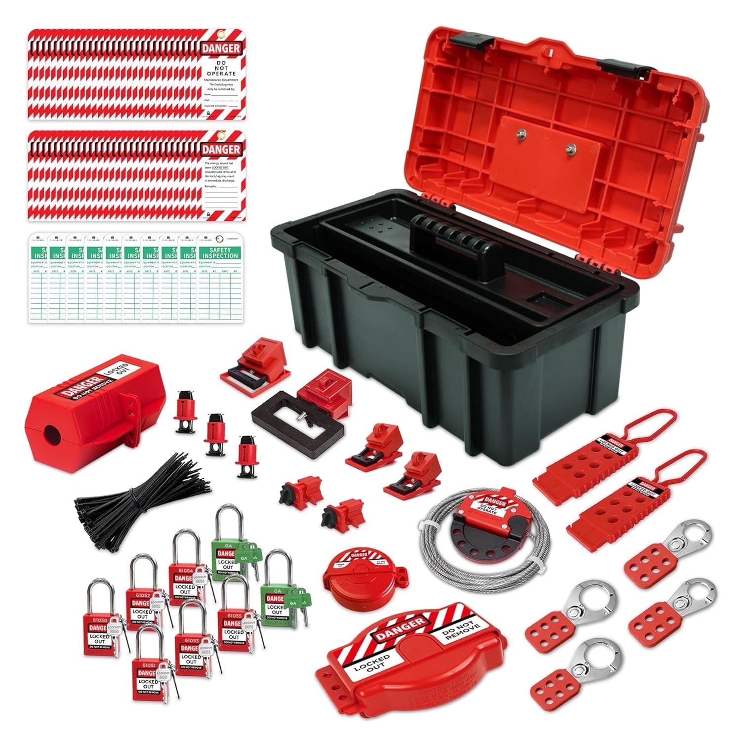 TRADESAFE Lockout Tagout Tool Kit, LOTO Kit 85 Pcs, OSHA-Compliant for Lock Out Tag Out ...