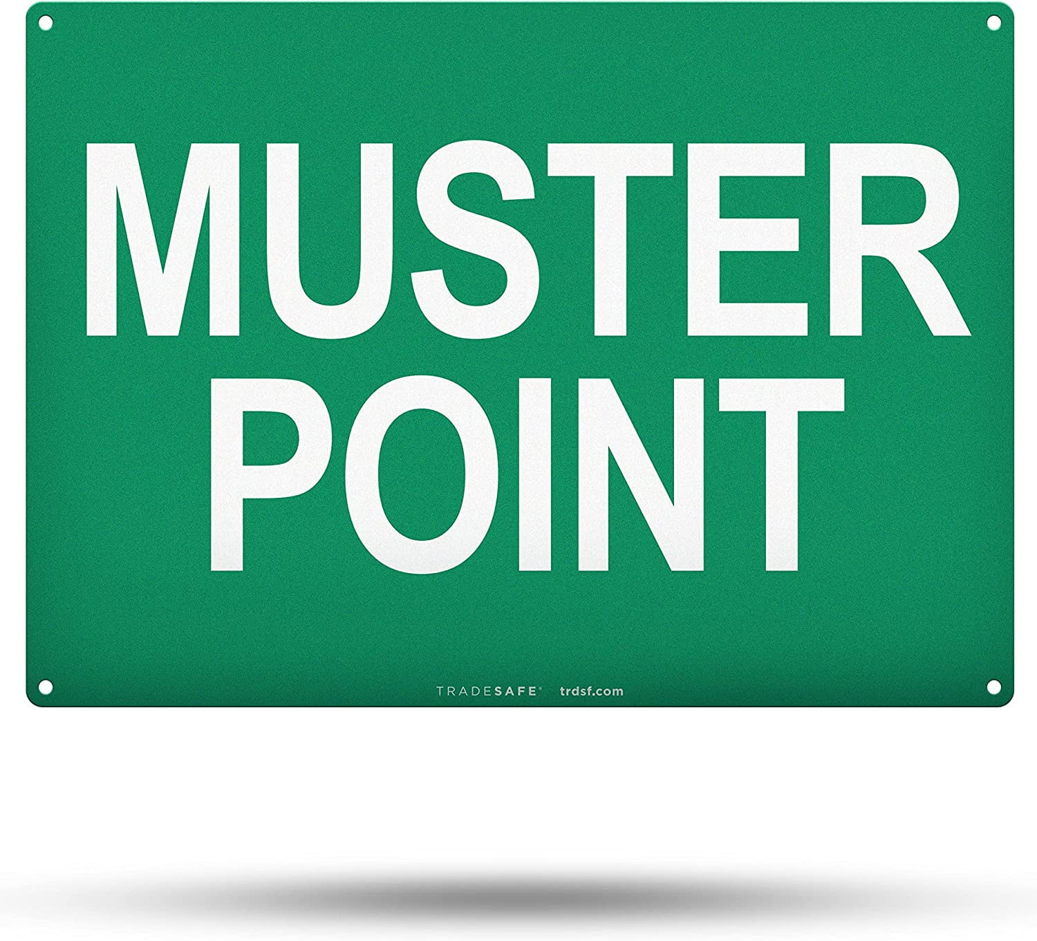 TRADESAFE Muster Point Sign, Wall Safety Signs, 14” x 10”, 40 Mil ...
