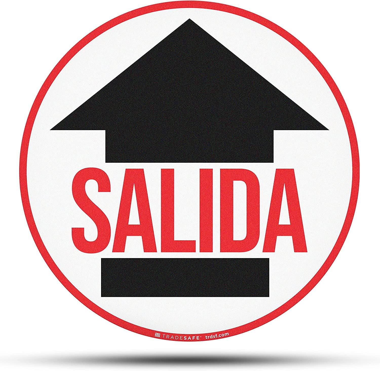 TRADESAFE Salida Sign with Up Arrow Anti Slip Safety Sign, 17” Diameter ...
