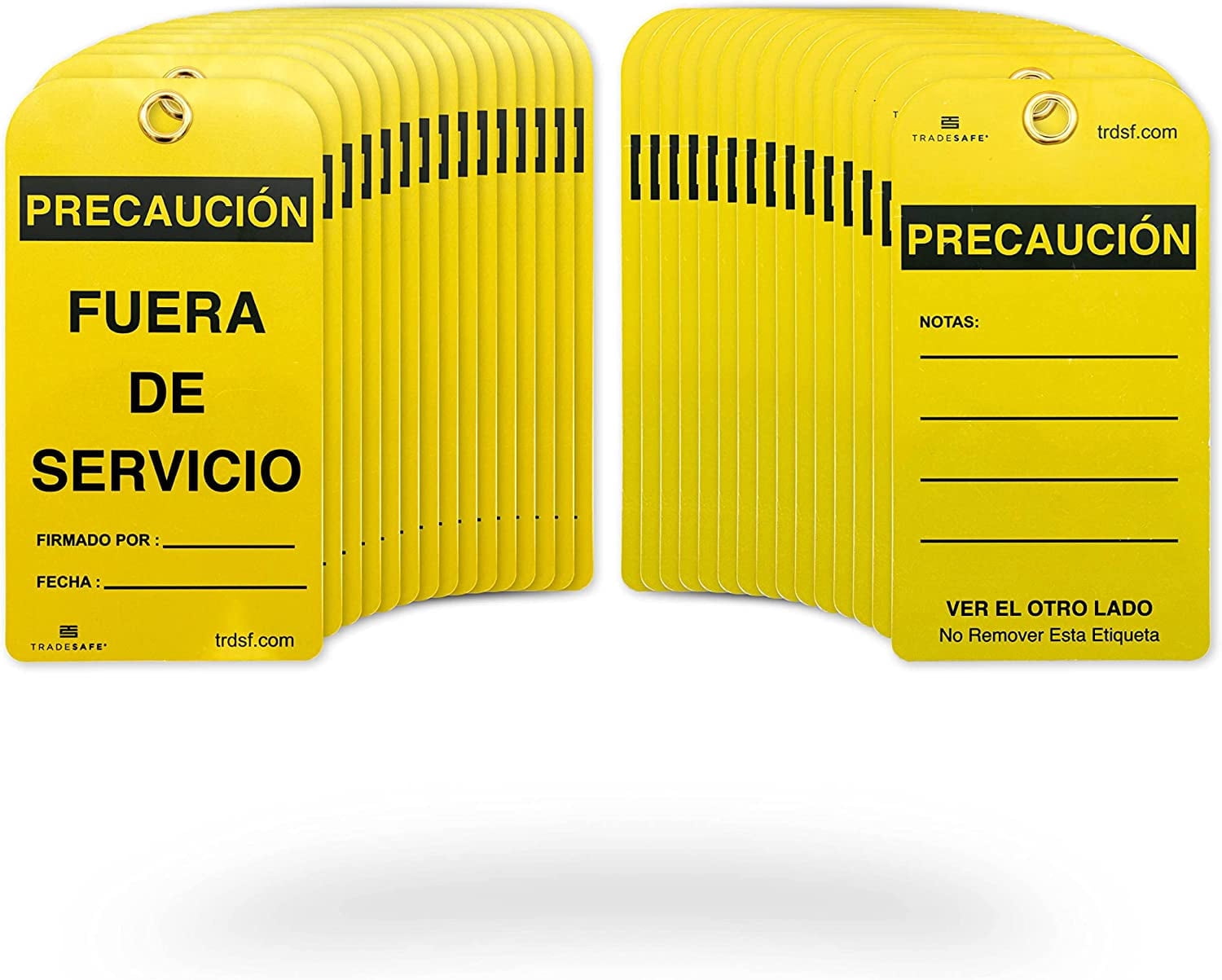 TRADESAFE Spanish Out of Service Tags, Safety Tags 5-1/2” x 3”, 32-Mil ...