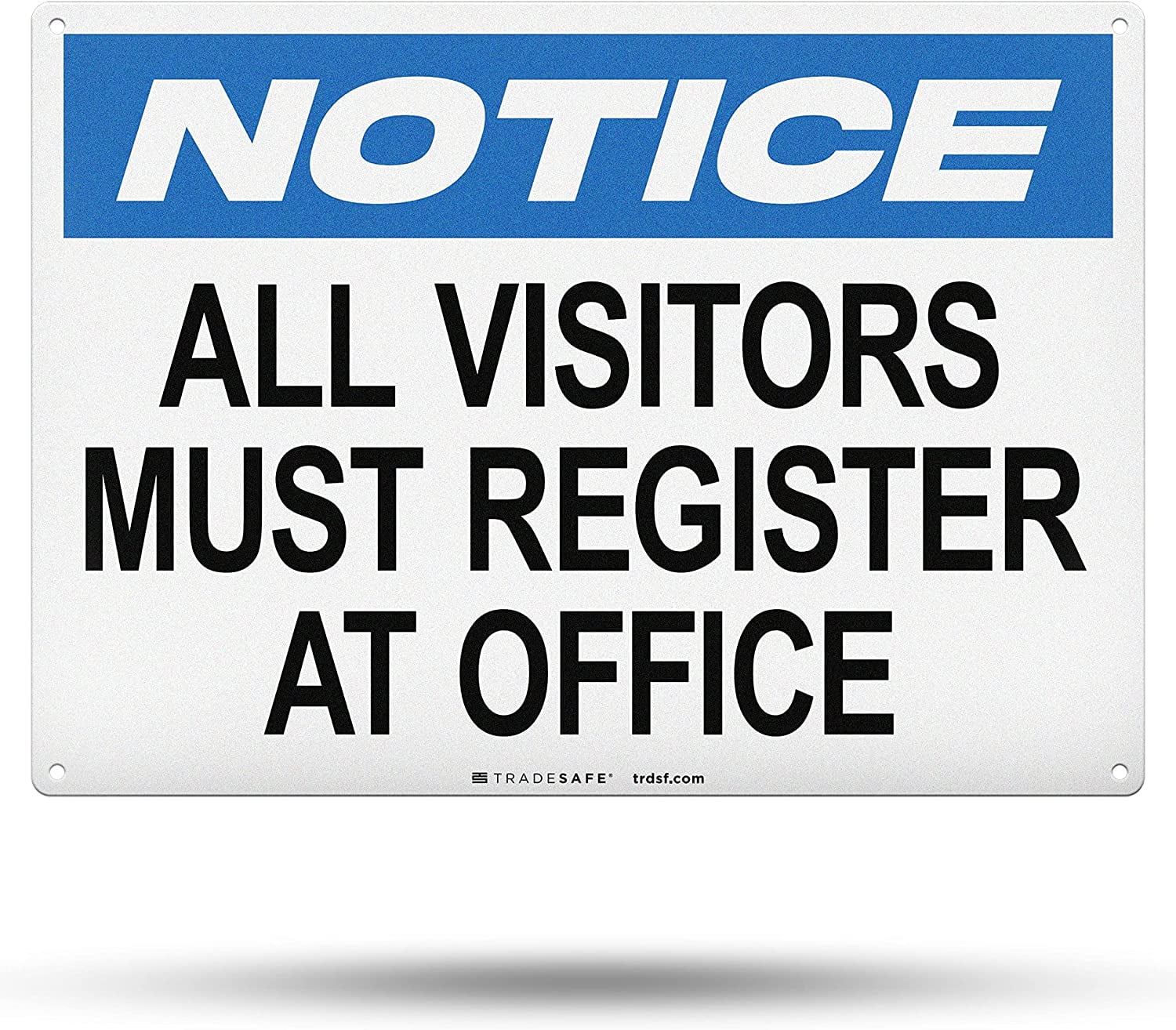 TRADESAFE Visitor Sign In Business Sign, Wall Notice Signs, 14” x 10 ...