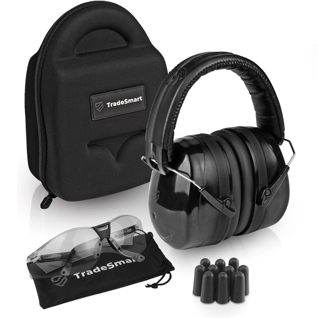 TRADESMART Range Shooters Protective Gun Kit, Ear Muffs & Anti-fog ...