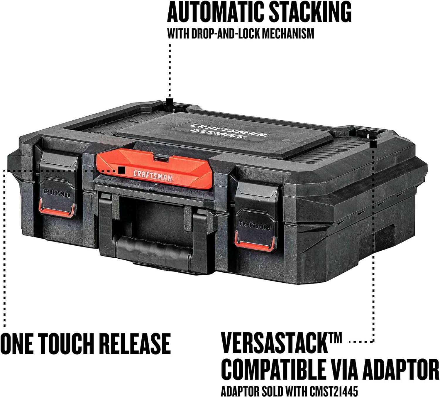 TRADESTACK System Tool Box, Water Resistant Tool Storage, with 6 Small ...
