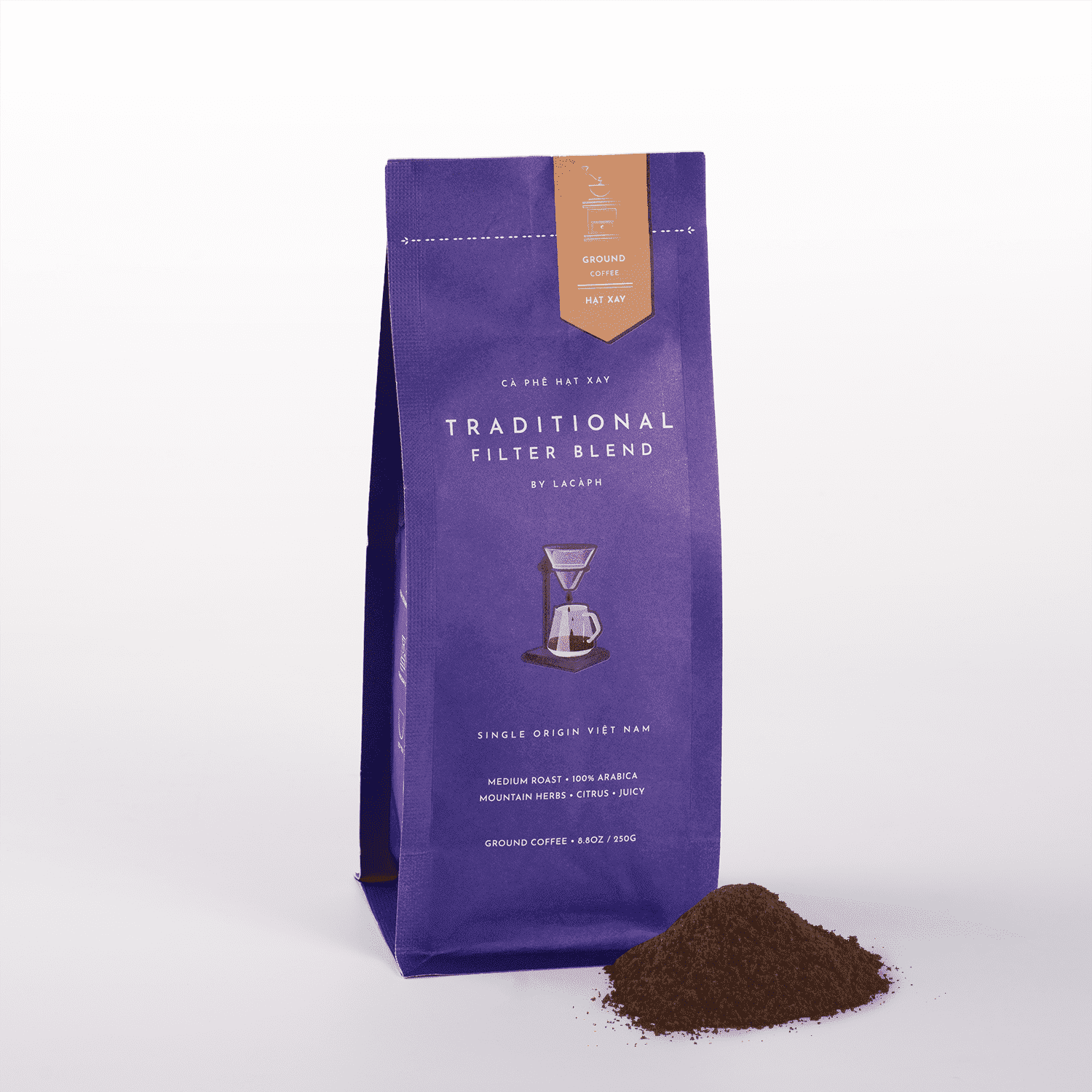 TRADITIONAL FILTER BLEND - Vietnamese Pre-Ground Coffee with 100% ...