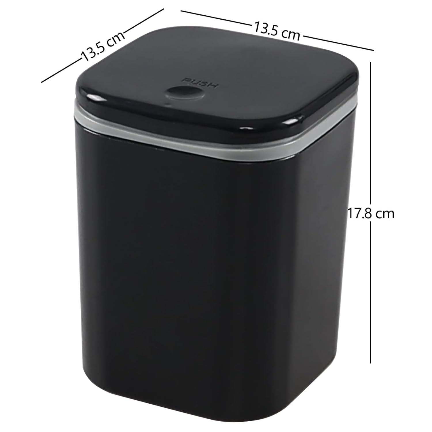 TRAHOO-0.5 Gallon Mini Trash Can with Lid, Small Garbage Container Bin ...