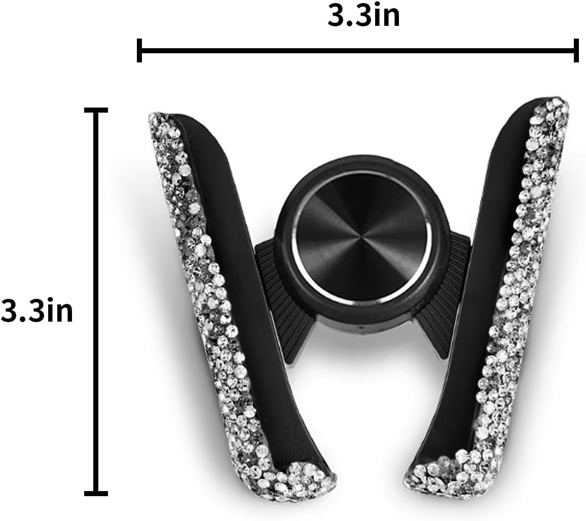 TRAHOO-1 PC Bling Car Mobile Phone Holder, Diamond-Encrusted Dashboard ...