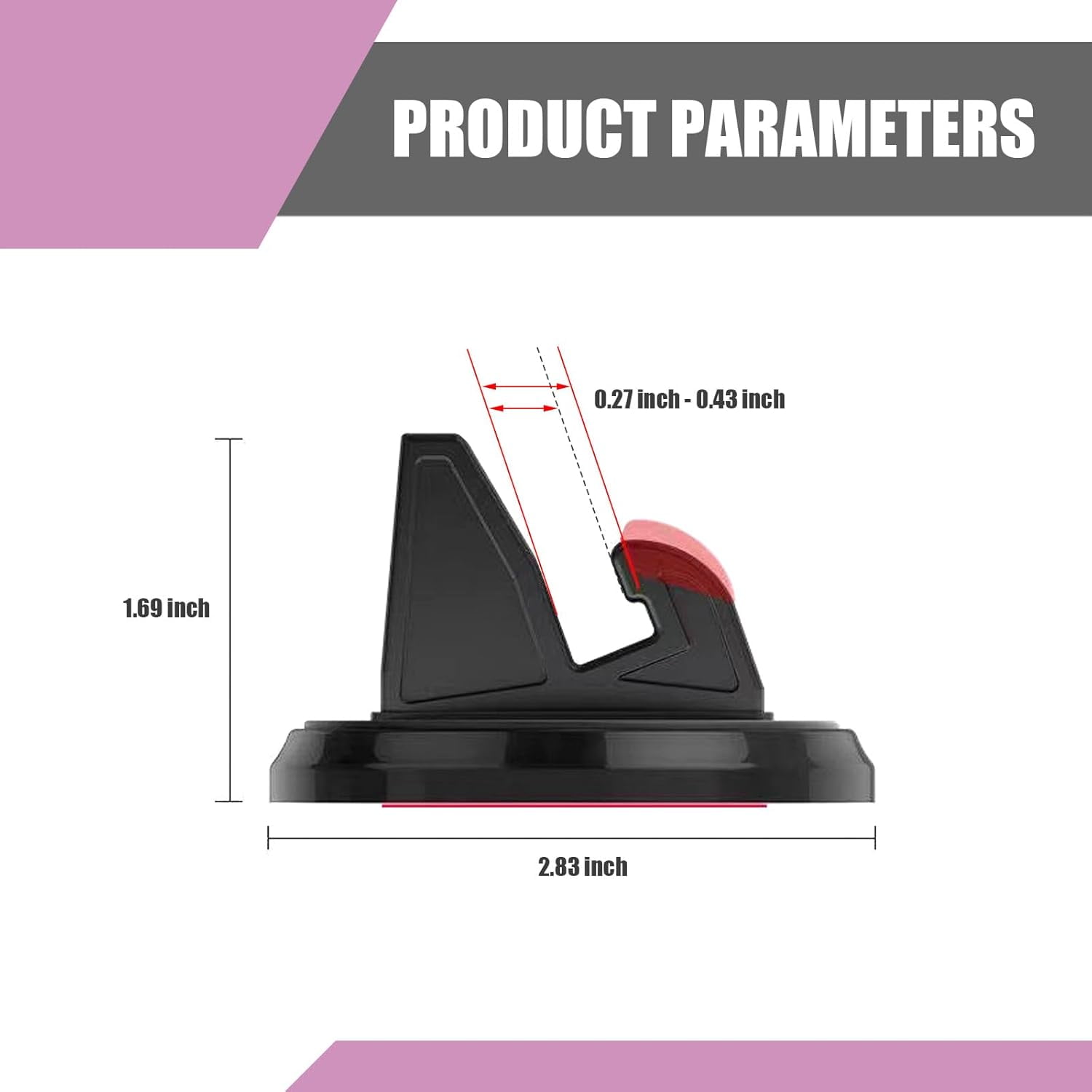 TRAHOO-1 PC Car Dashboard Cell Phone Holder, Phone Fixing Device 360 ...