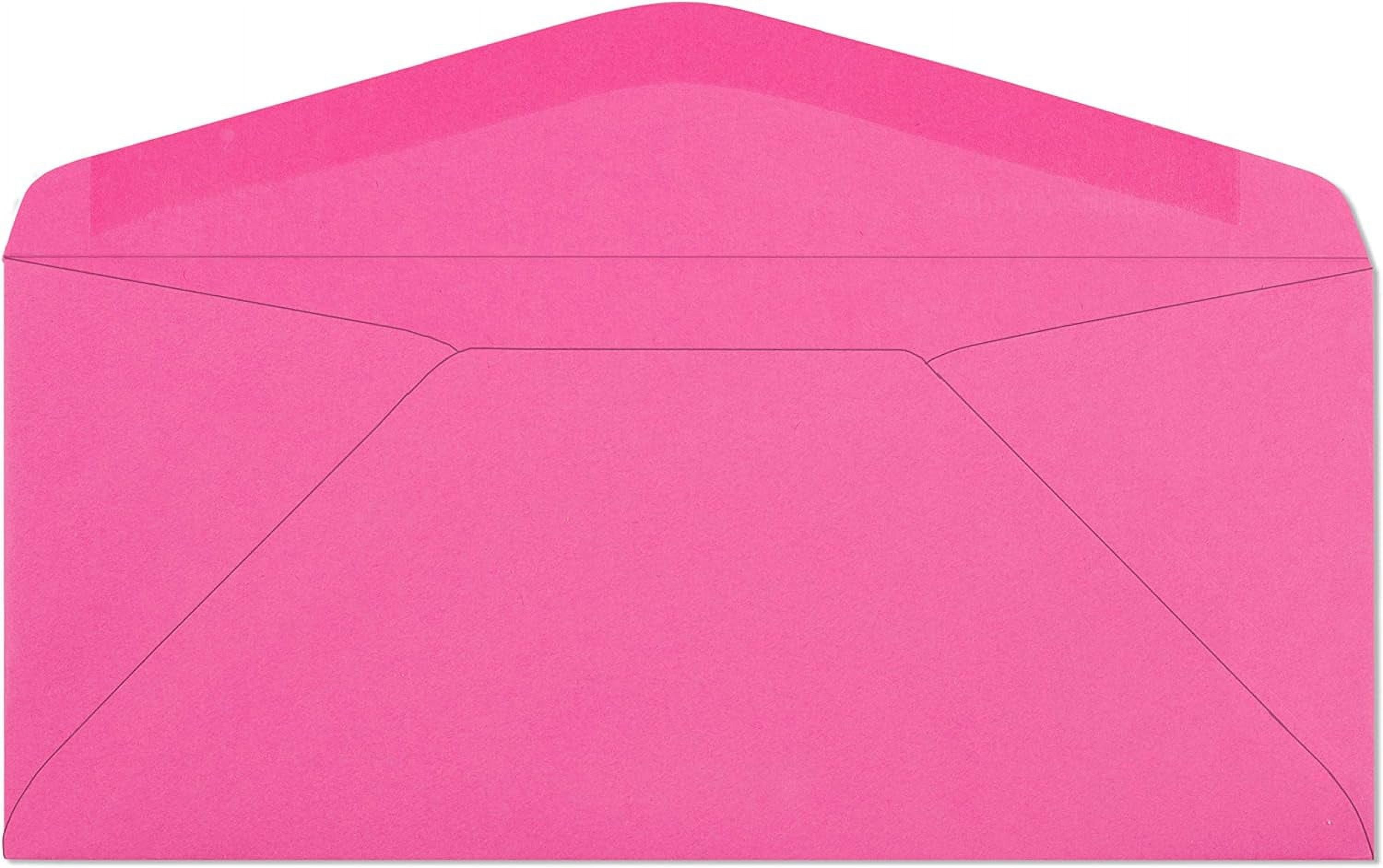 TRAHOO-#10 Colored Envelopes - Bright Pink Color - 24lb paper Colored ...