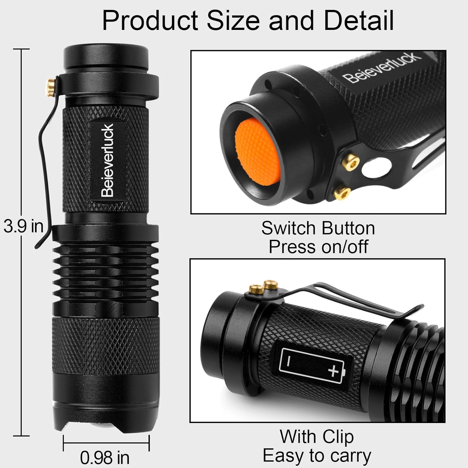 TRAHOO-10 Pack Red Light Flashlight 3 Modes Red LED Flashlight Scalable ...