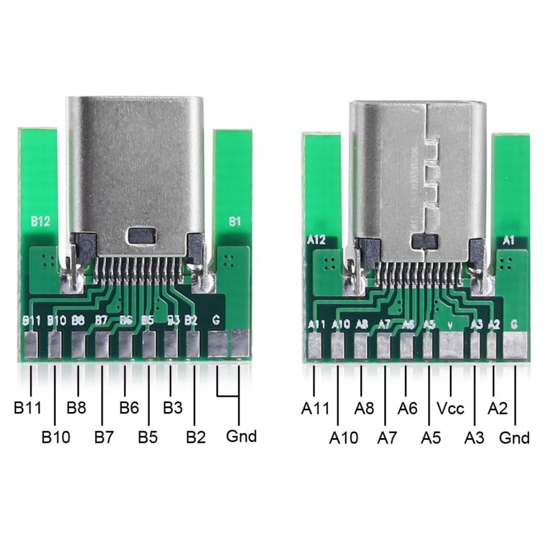 TRAHOO-10 Pack USB C DIY Connector USB 3.1 Type C 24Pin Female Socket ...