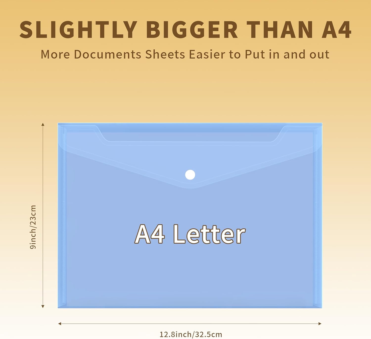 TRAHOO-10 Pcs Plastic Envelope with Snap Button Closure, Plastic ...