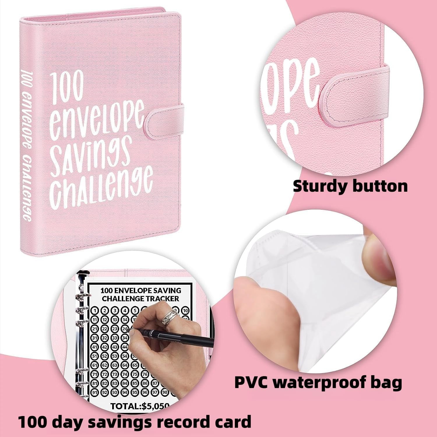 TRAHOO-100 Envelope Challenge Binder 2024 Planner Challenge Plan 2024 ...