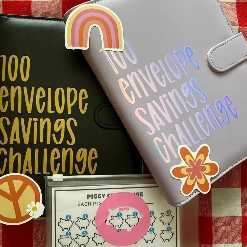 TRAHOO-100 Envelope Challenge Binder - Envelope Savings Challenge ...